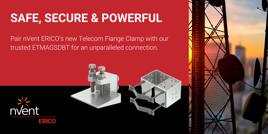 nVent ERICO Telecom Flange Clamp